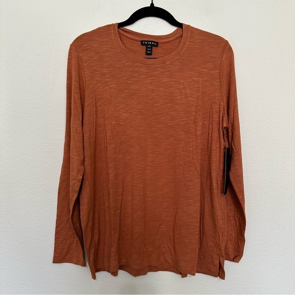 Tribal | Tops | Nwt Tribal Top With Back Pleats In Sierra Orange Slub ...